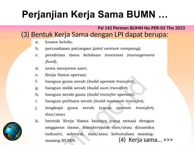 Prosedur Operasional Standar (SOP) BUMN _Pelatihan "Ketentuan KERJA SAMA BUMN" (Permen BUMN No ...