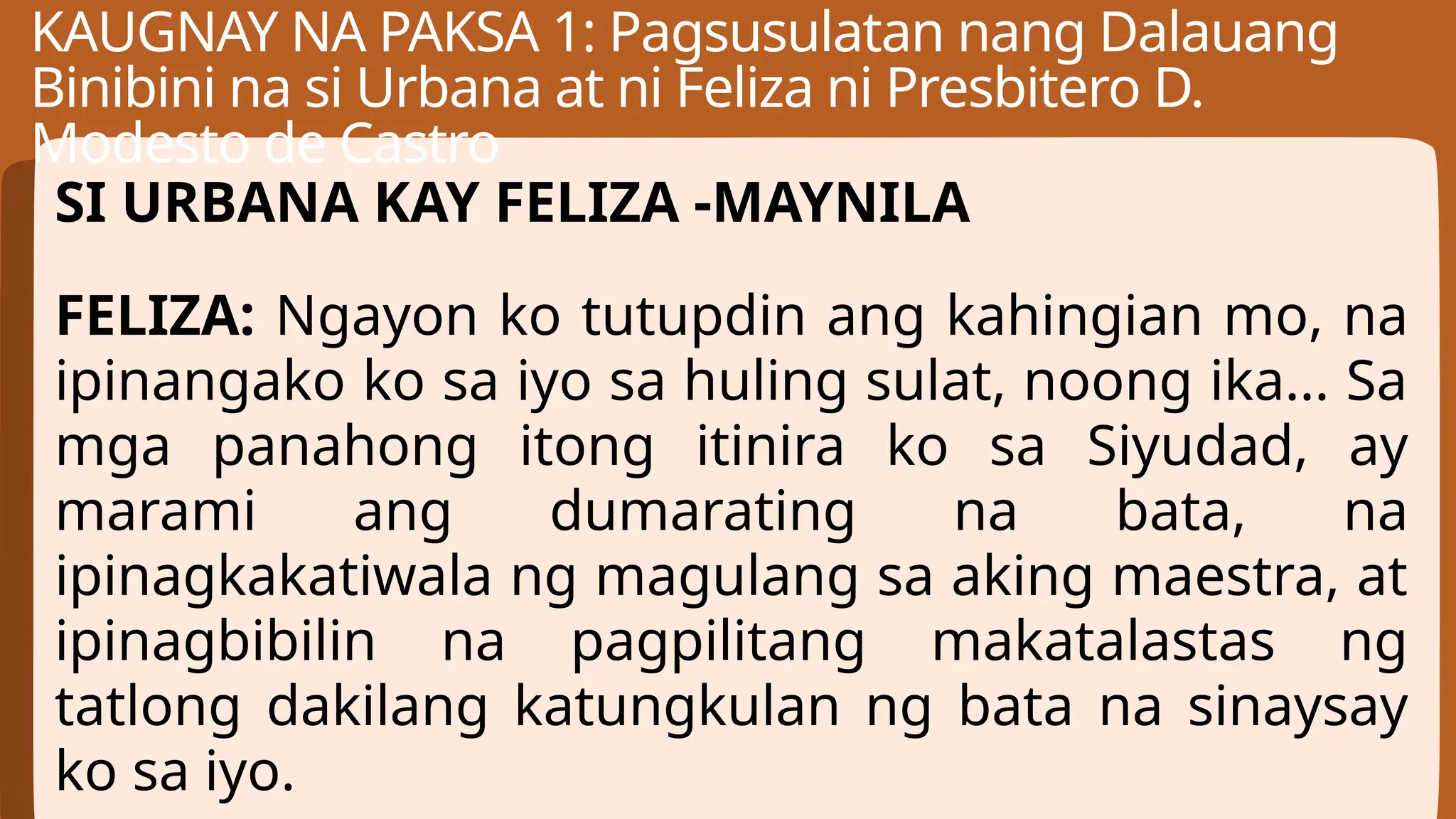 2. ARALIN 2, WK3 - URBANA AT FELIZA.pptx