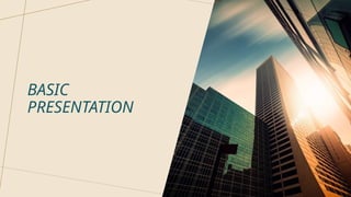 Basic presentation template to use for presenting | PPT