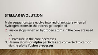Stellar evolution and formation of heavier elements | PPTX