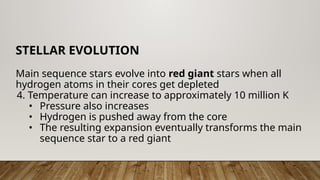 Stellar evolution and formation of heavier elements | PPTX