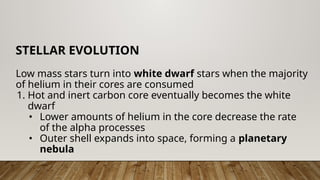 Stellar evolution and formation of heavier elements | PPTX