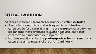 Stellar evolution and formation of heavier elements | PPTX