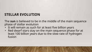 Stellar evolution and formation of heavier elements | PPTX