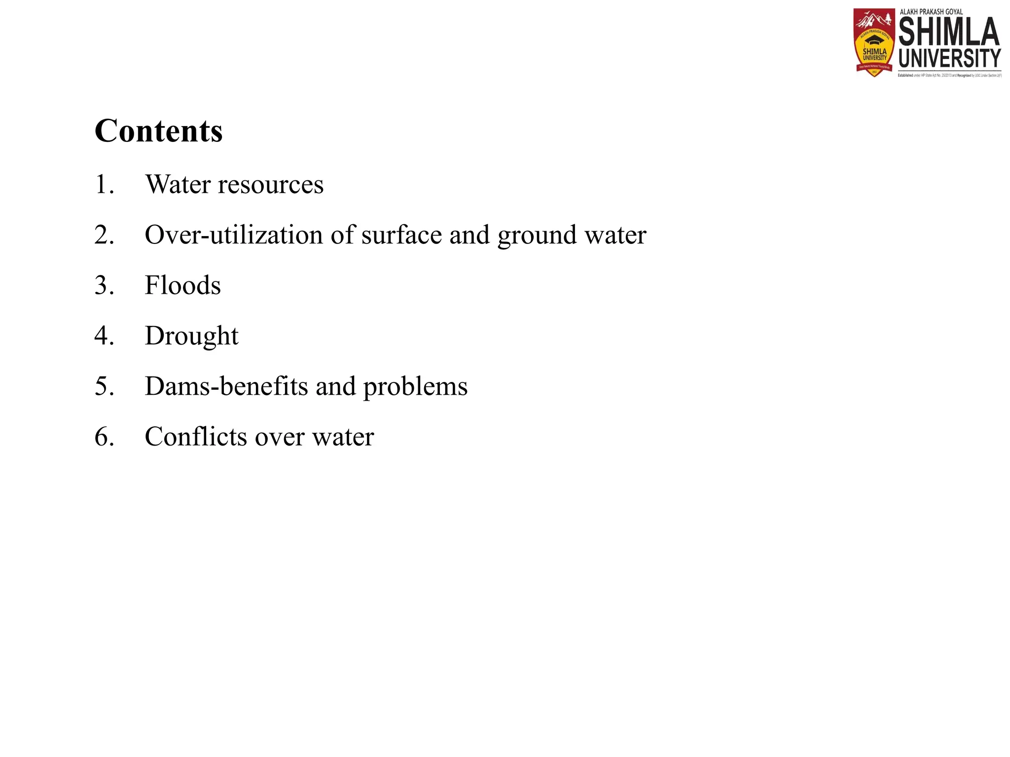 2. Water resources and how they are being used | PPTX