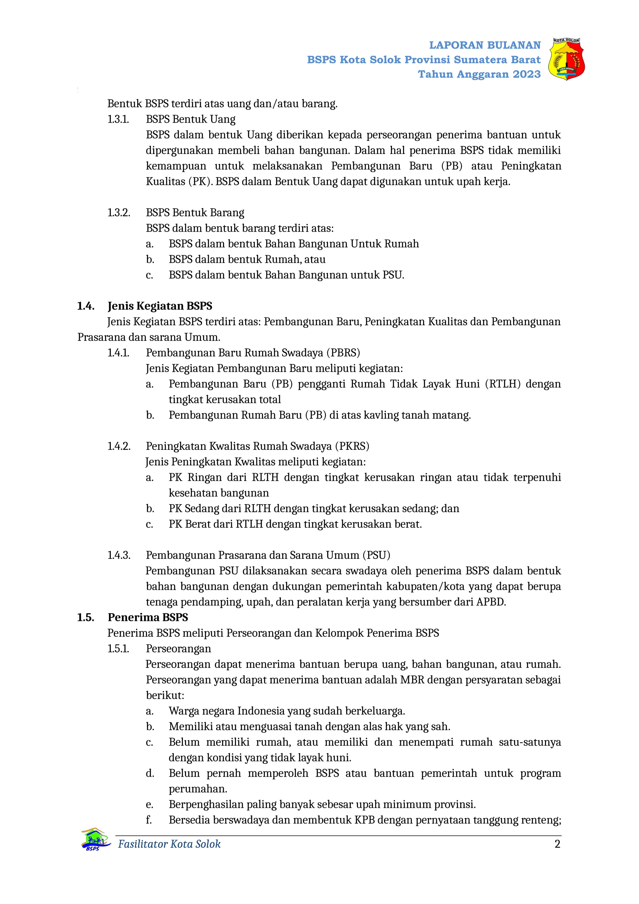 Laporan Contoh Pendahuluan mengenai bantuan sosial | DOC