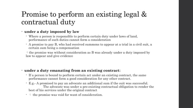 presentation on the basic contract law principle: Consideration | PPTX