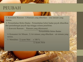 2. Rahma Formulasi Ransum Ayam Broiler masa pertumbuhan | PPT