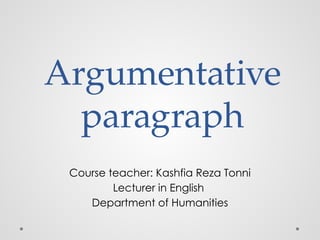 2.modified version of Argumentative paragraph.pptx