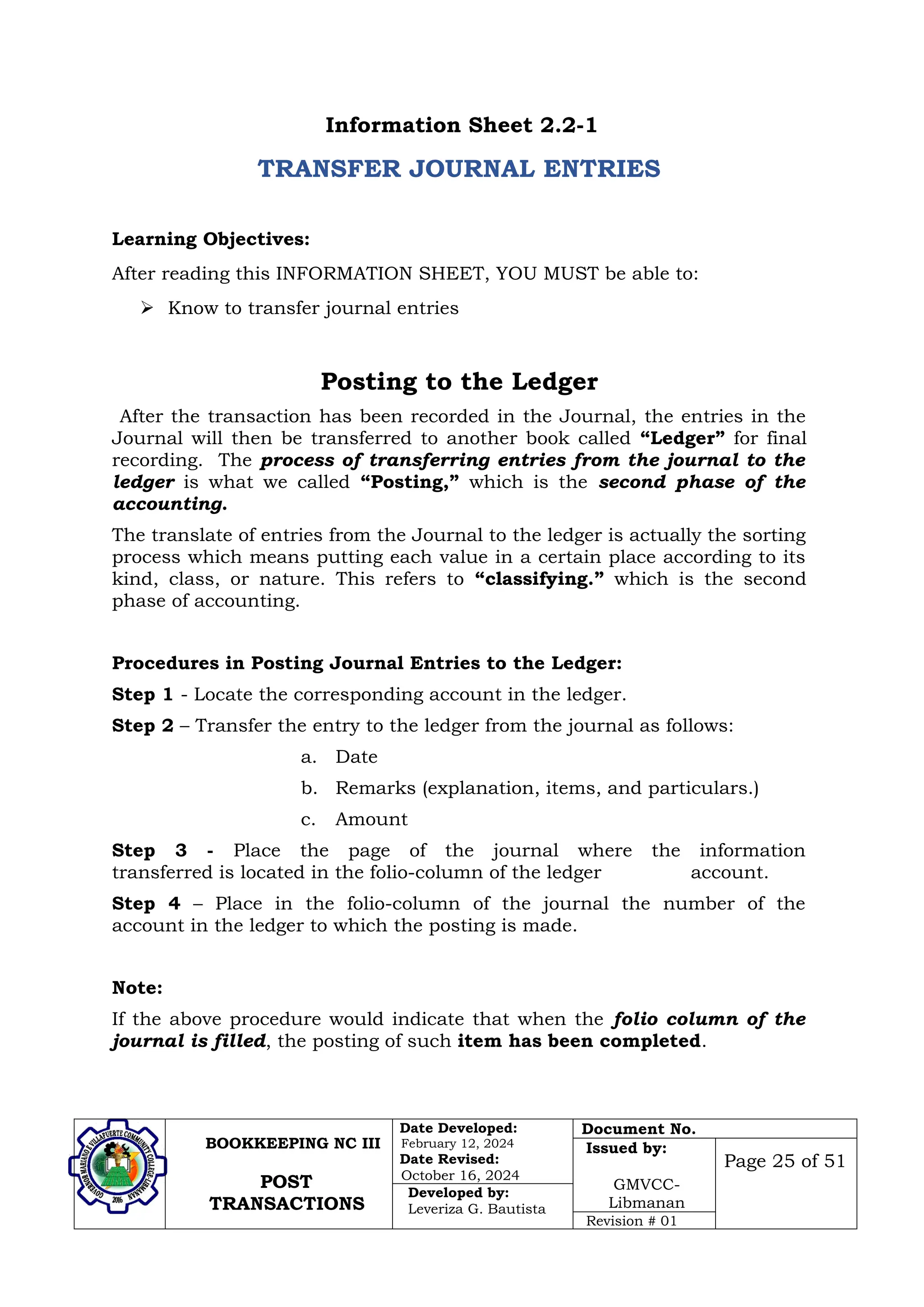 core 2, competency based learning materials | DOCX