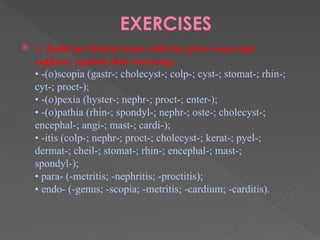 word building, notion about TE, their place in the structure of word ...