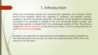 2. Emulsion and their types presentation | PPTX