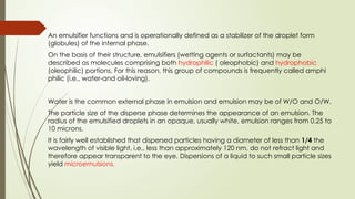 2. Emulsion and their types presentation | PPTX