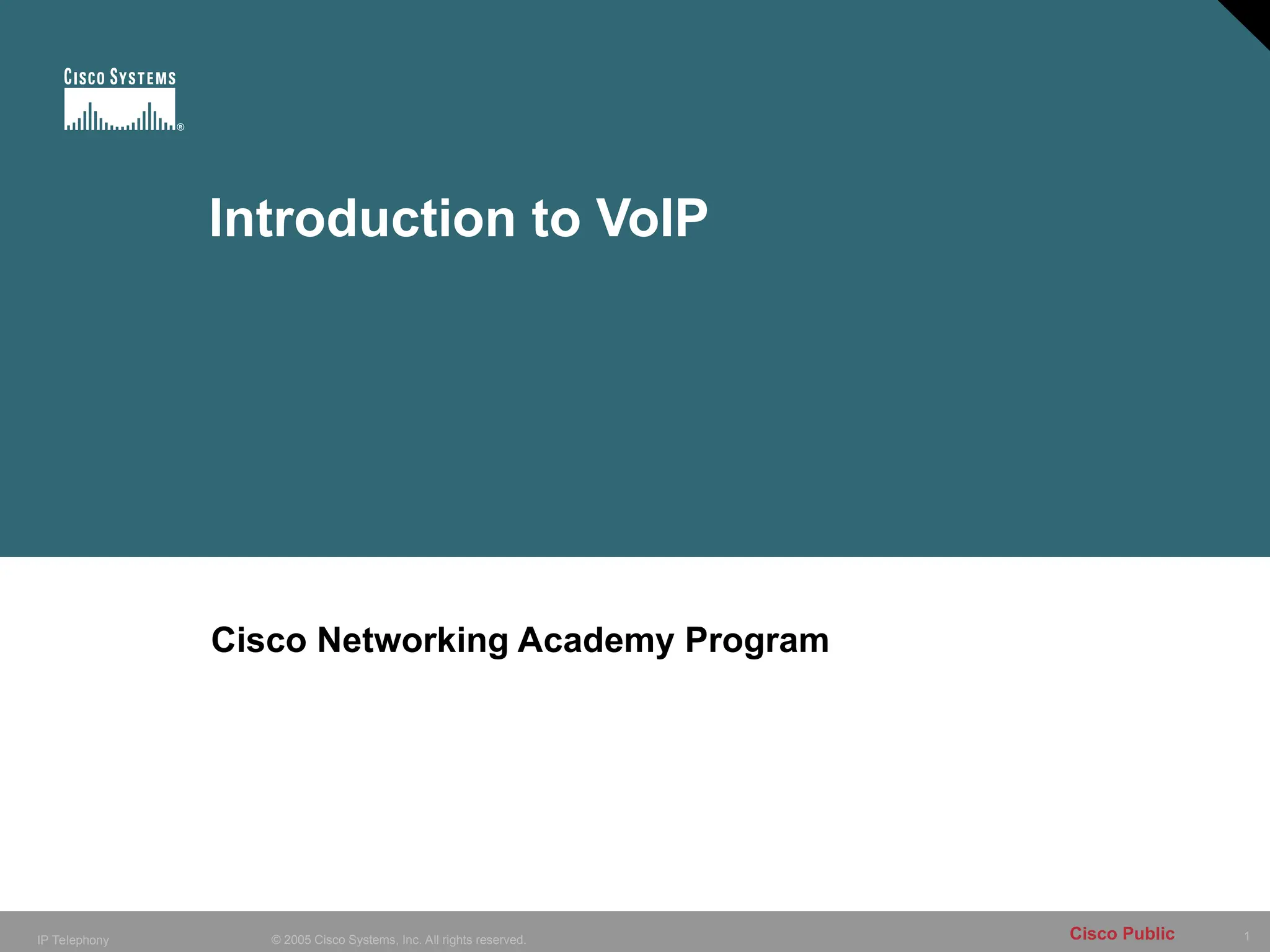 Introduction to Cisco Voice over IP details | PPT