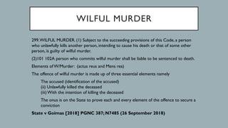 This is the power point presentation on Homicide -Wilful Murder.pptx