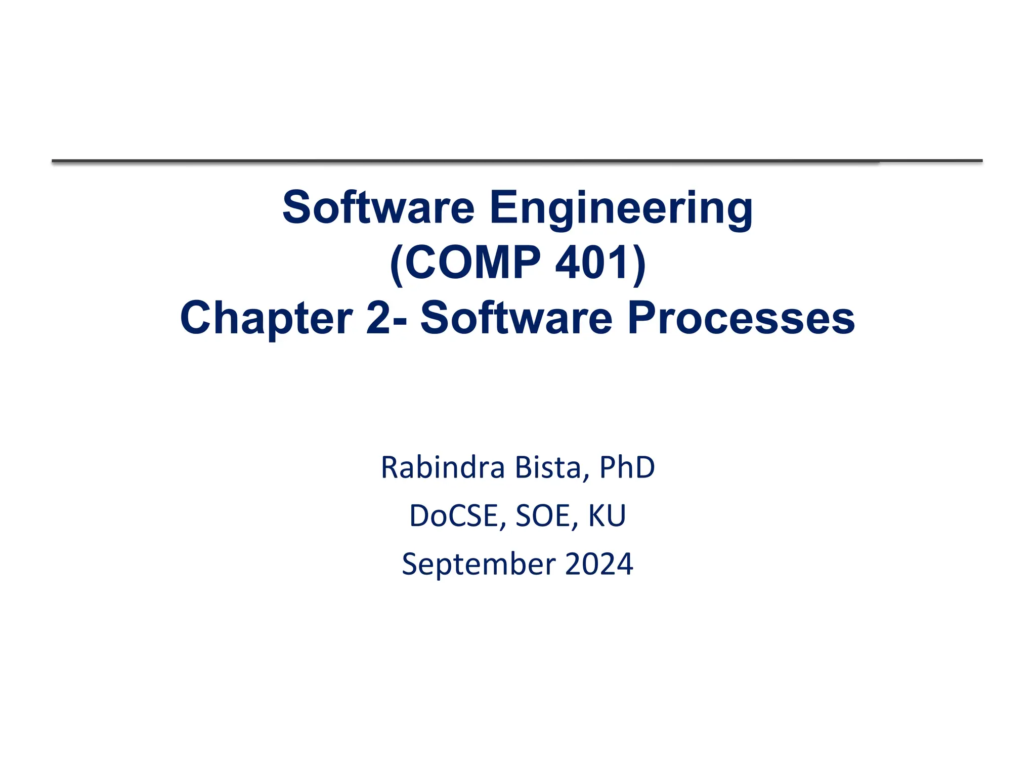 COMP401 Software Engineering: Software Processes | PDF