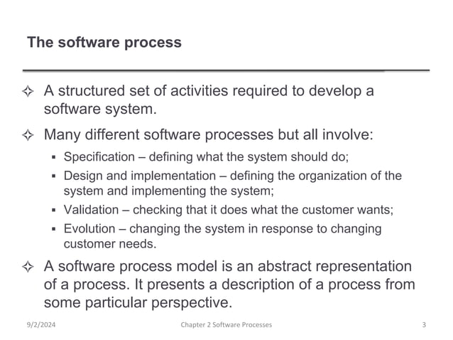 COMP401 Software Engineering: Software Processes | PDF
