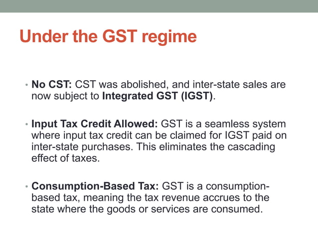 2.Goods and Services tax (GST) framework | PDF