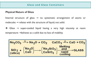 Glass Packaging Materials technology in pharmacy | PPTX