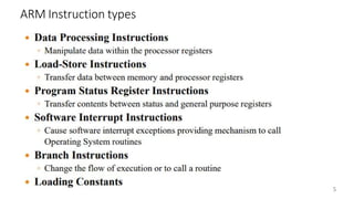 ARM programming basics for data typeswith examples | PDF