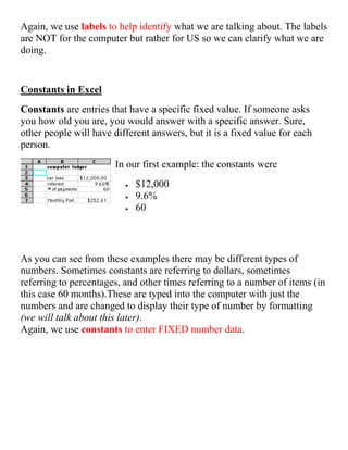 2. EXCEL BASICS.pdf IT course for medics | PDF