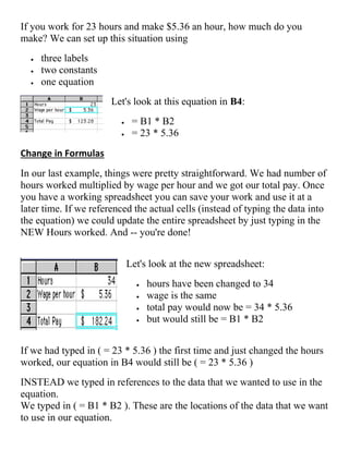 2. EXCEL BASICS.pdf IT course for medics | PDF