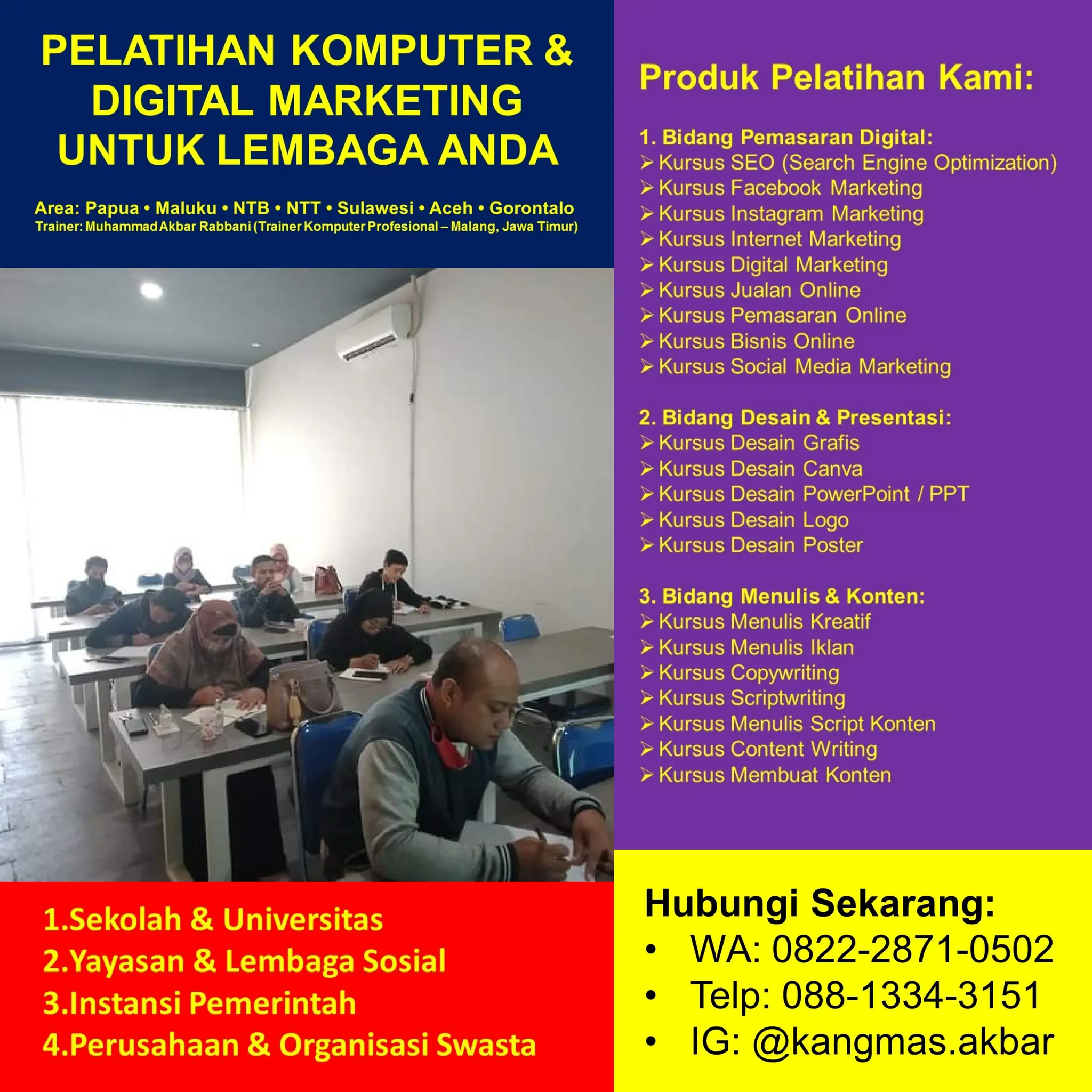 Tempat Kursus Komputer Desain PowerPoint GORONTALO | PPTX