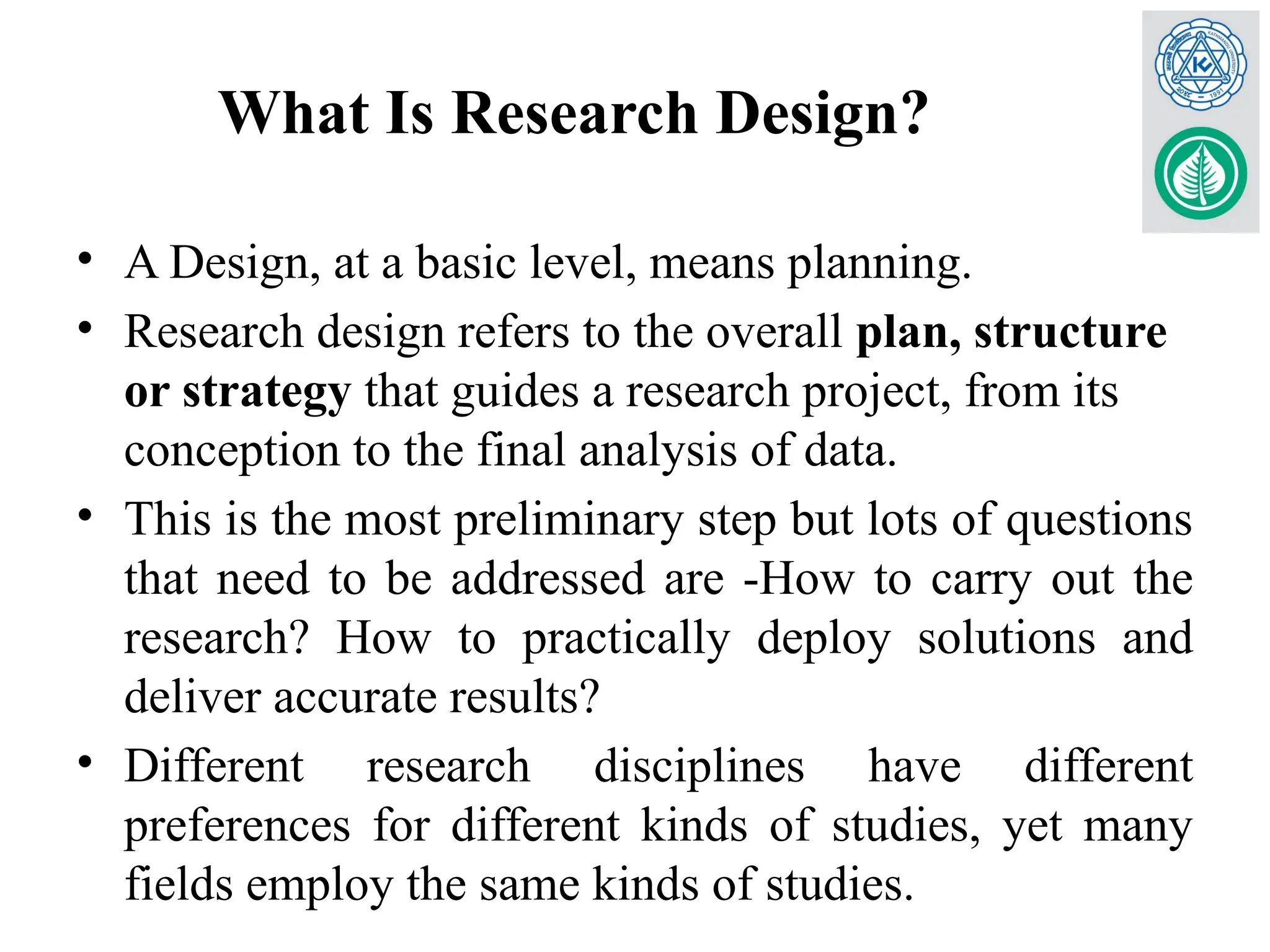 Types of Research and Design, difference between research design and ...