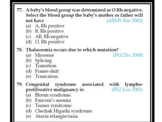 2. Pathology & Genetics GENETICS MULTIPLE CHOICE Questionnaire | PPT