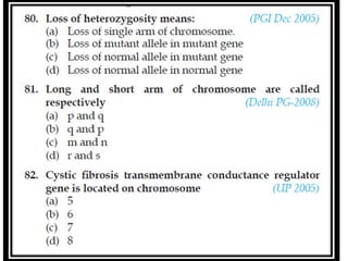 2. Pathology & Genetics GENETICS MULTIPLE CHOICE Questionnaire | PPT