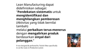 Teori Pemborosan atau 8 Waste di Perusahaan | PPTX