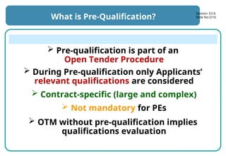 2.Pre-qualification.ppt,PPR TRAINING PPR TRAINING | PPT