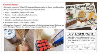 2.Teaching of 3D shapes (Cubes, Cylinder, Pyramid, Prisms, Cone ...