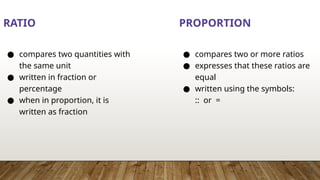 Presentation on proportion - mathematics | PPTX