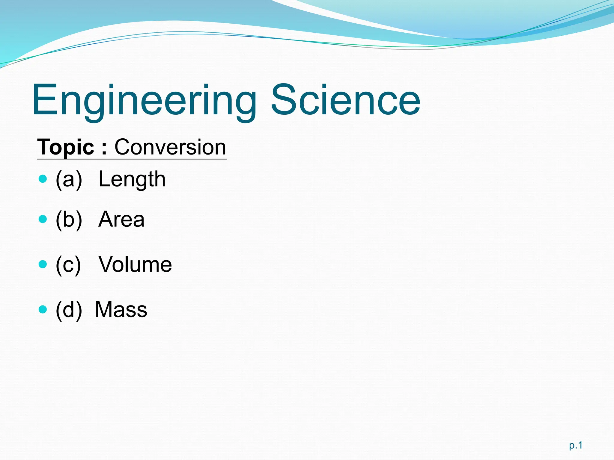 2. Conversion of units for engineering students | PDF
