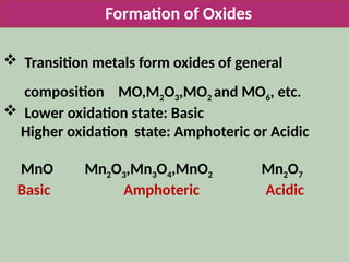 d-block elements of class with effective questions from CBSE | PPTX