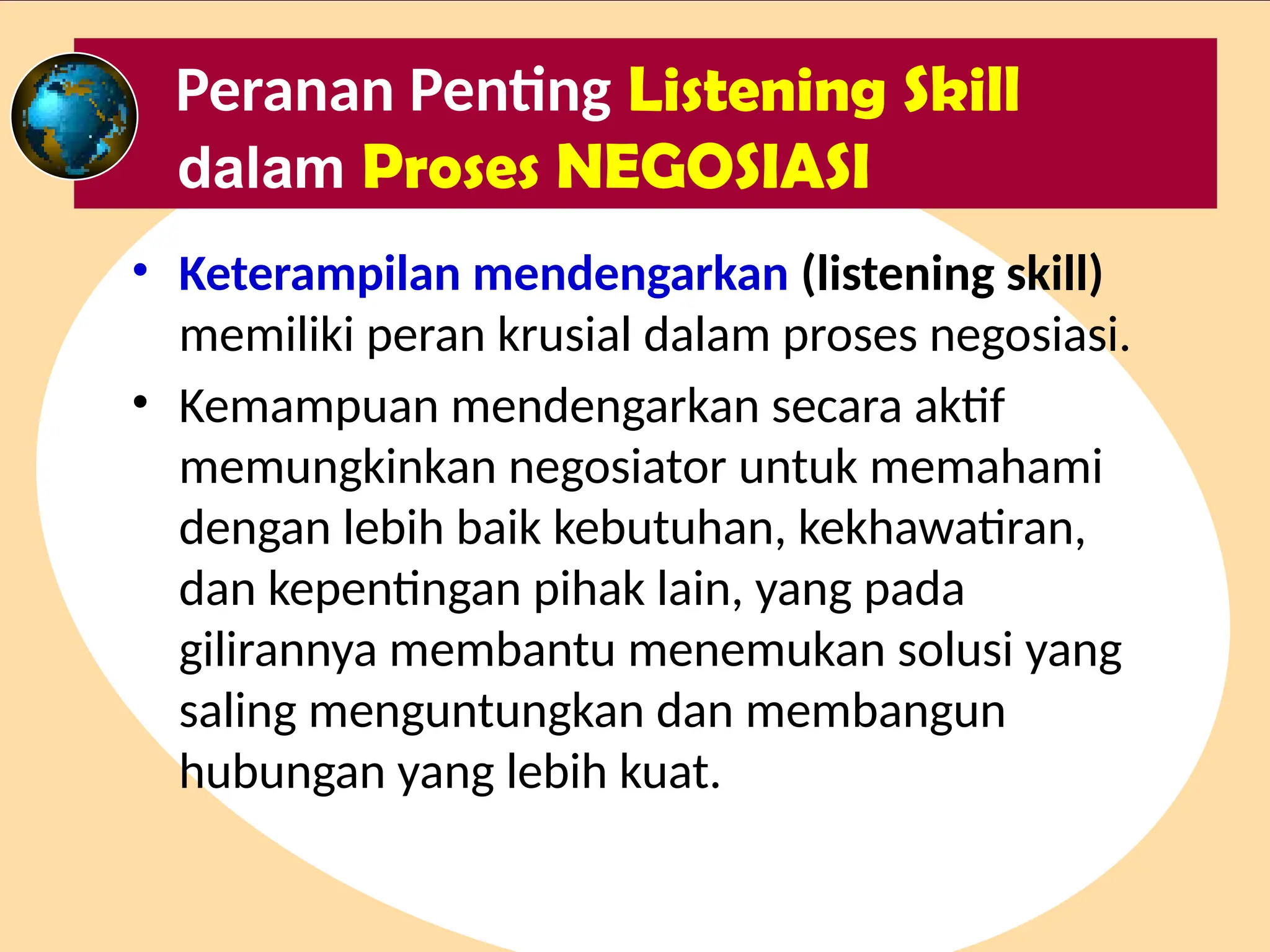 Proses NEGOSIASI_(Timing, Lokasi & Listening Skill)_Training ...