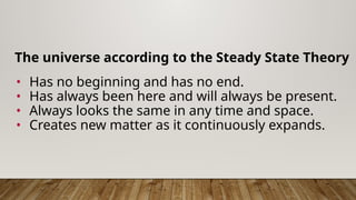 Steady state theory and Oscillating universe | PPTX