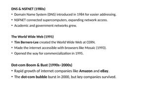 E-Commerce Infrastructure and Internet Technologies | PPTX
