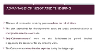 TENDERING PROCESS, TYPES OF TENDERS, TENDER DOCUMENT | PPTX