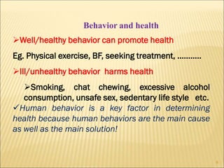 2. Health and Behaviors (1).pdf for health study | PDF