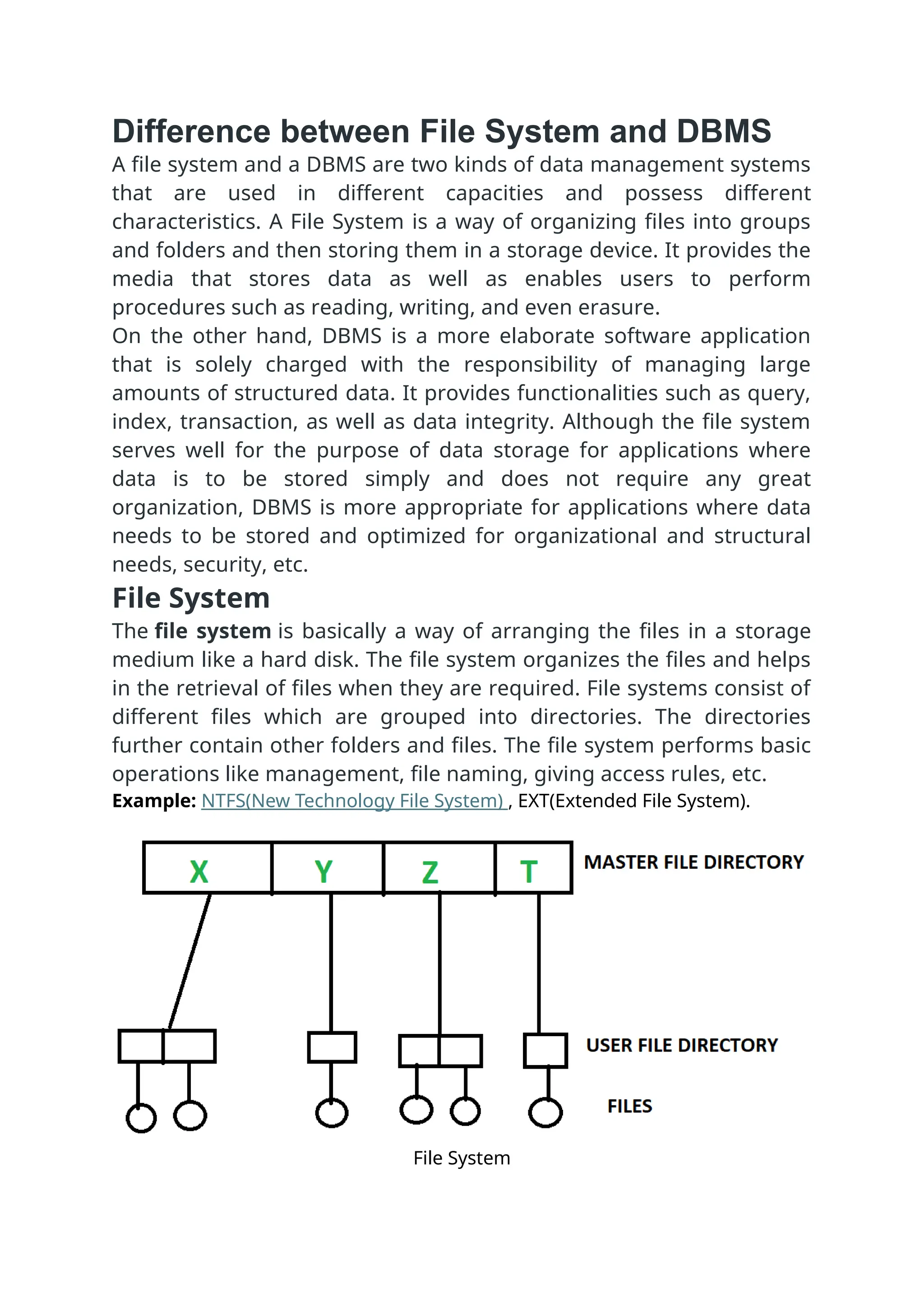 2. File system Vs a Data Base Management System.docx