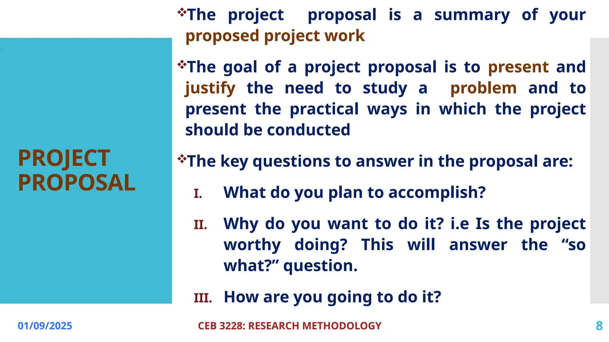 project proposal and project writing example | PPTX
