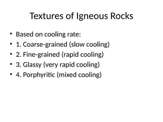 Petrology: Geological classification of rocks into igneous.pptx