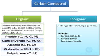 KSSM Form 5 Chemistry - Types of carbon compound | PPTX
