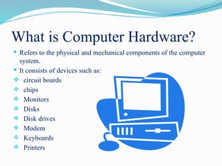 Computer Hardware Presentation for Beginners | PPTX