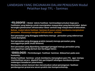 2. Kerangka Modul Pelatihan TFL Sanimas 2015.ppt