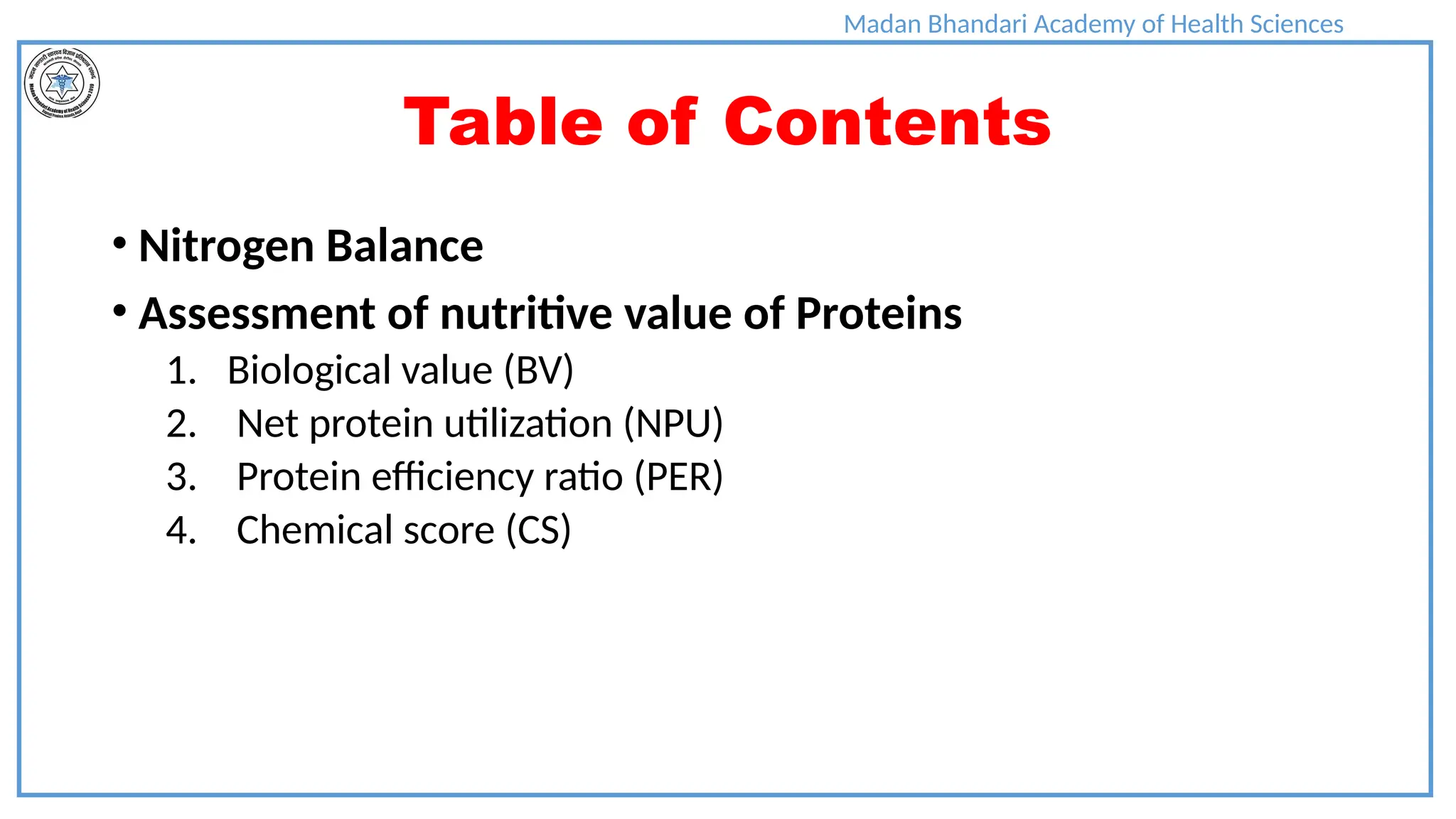 Nitrogen balance , Nutritive value of proteins | PPTX
