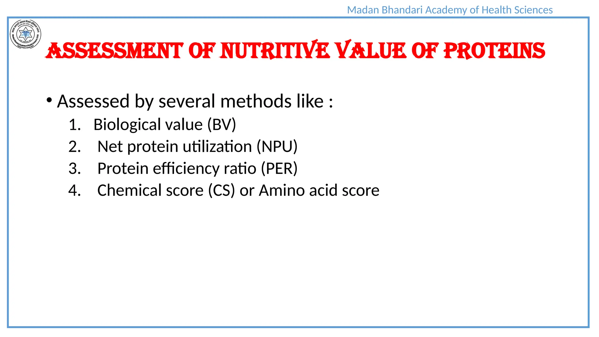 Nitrogen balance , Nutritive value of proteins | PPTX