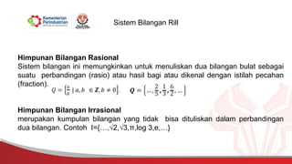 2. Bilangan Rill, Operasi Bilangan Rill, Rumus dasar aljabar.pptx